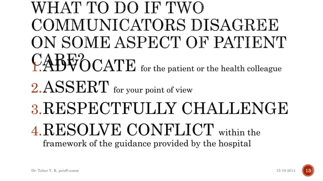 Effective communication in patient safety and healthcare | PPTX | First ...