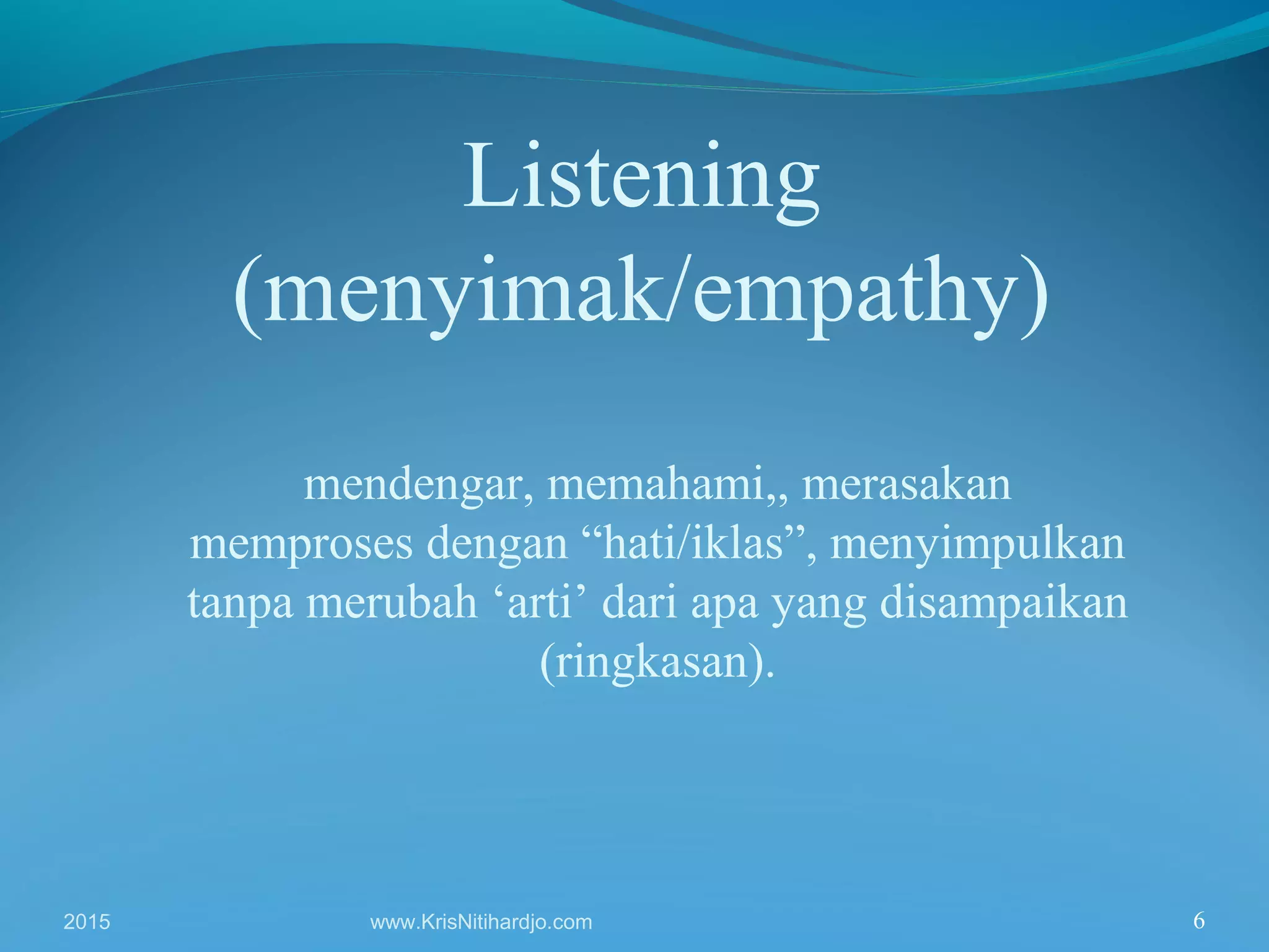 Effective Communication (Indonesian Version) | PPT