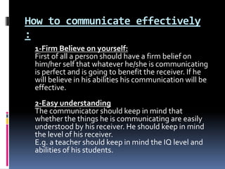 Effective communication by Arsalan | PPT