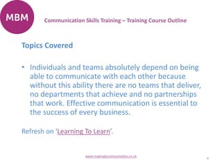 Communication Skills Training Course | PPTX