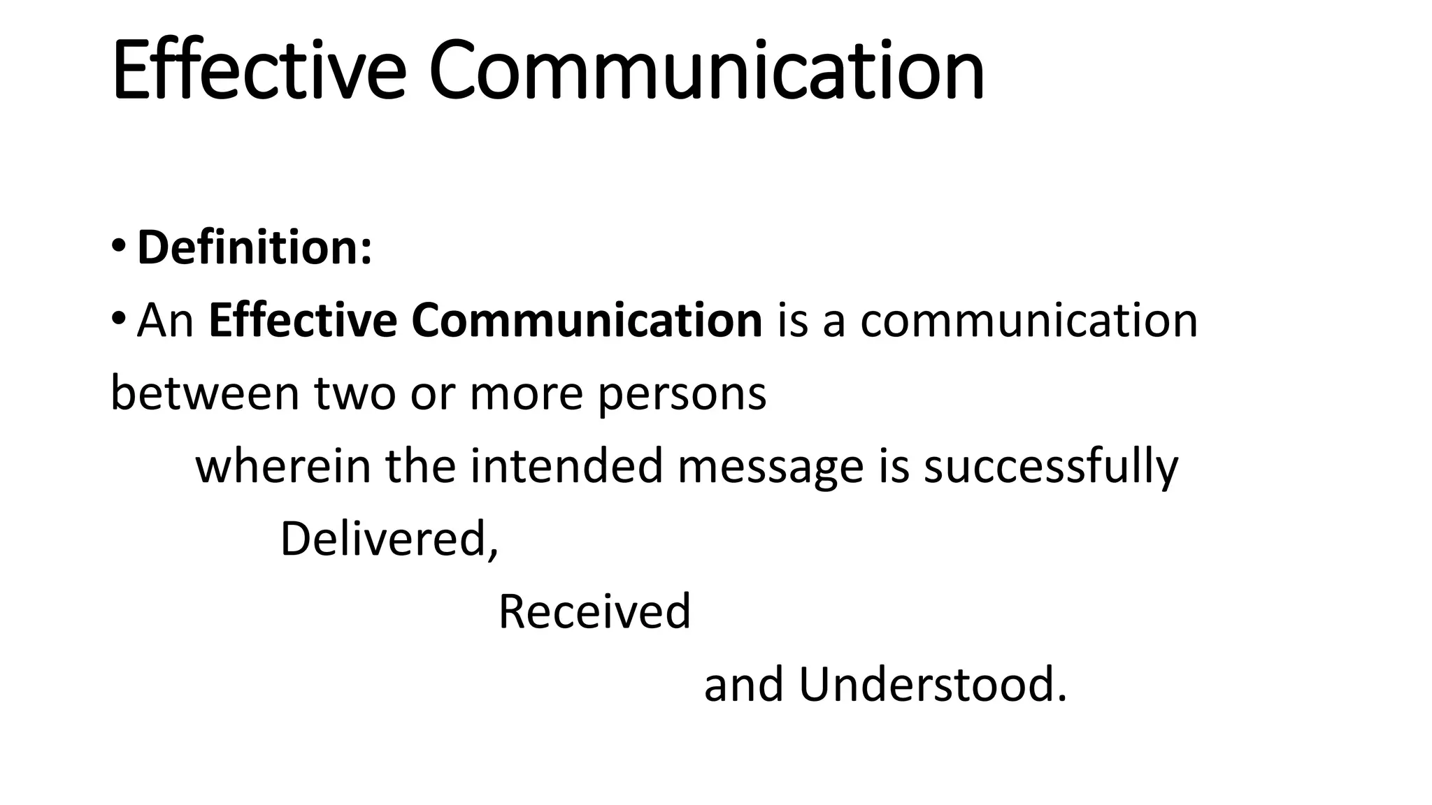 Effective communication | PPTX