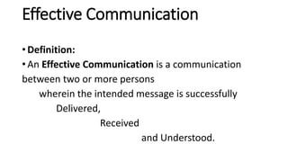 Effective communication | PPTX