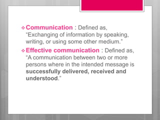 Effective communication | PPT