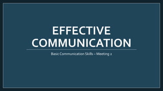Effective communication | PPT
