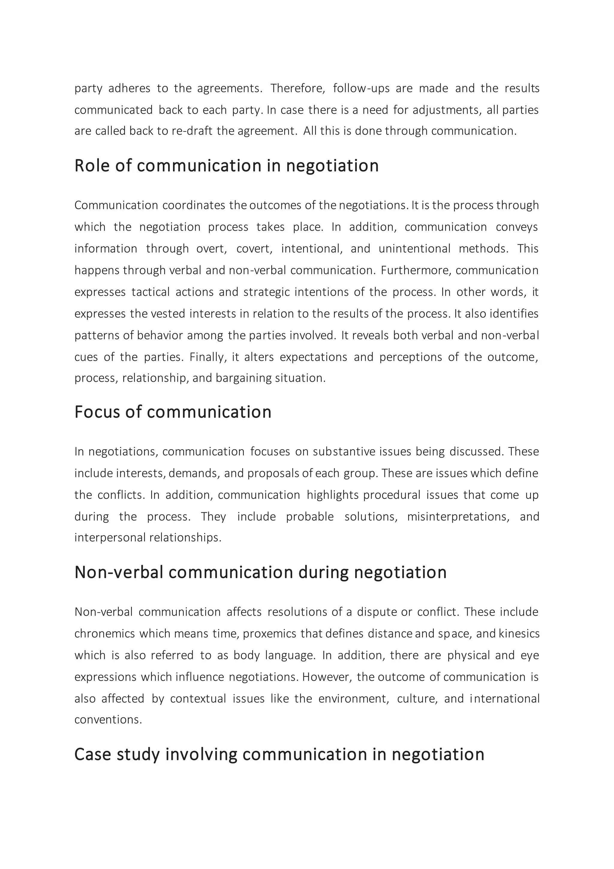 Effective communication and negotiation skills | DOCX