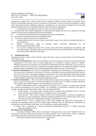 Effective communication a tool for improvement of secondary school ...