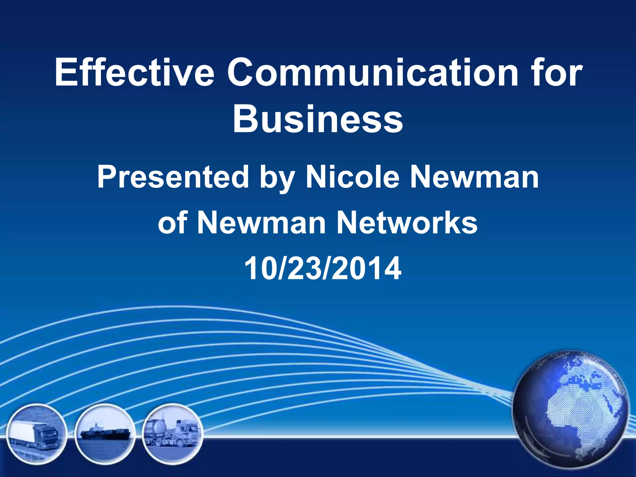 Effective communication for business | PPTX