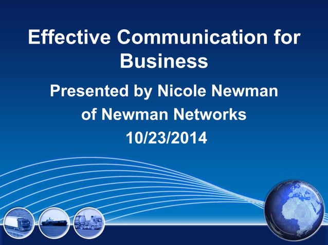Effective communication for business | PPTX