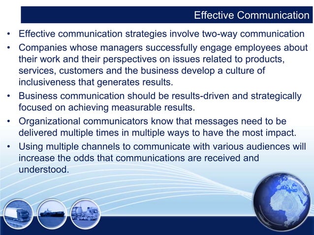 Effective communication for business | PPTX