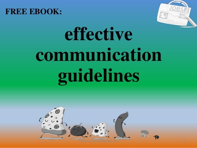 Effective communication guidelines pdf free download