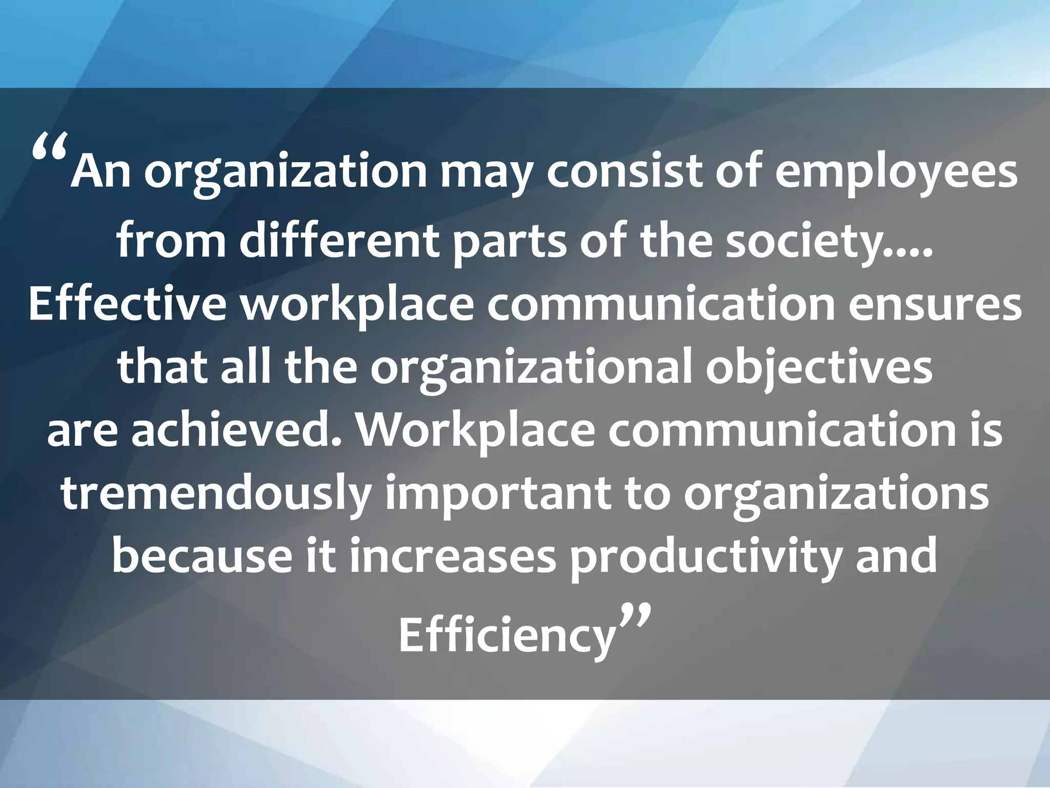 Effective Communication At Workplace | PPTX