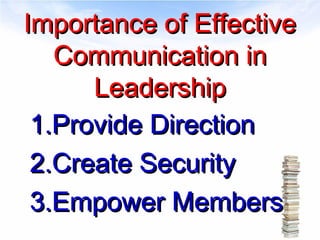 Effective communication (leaders) | PPT