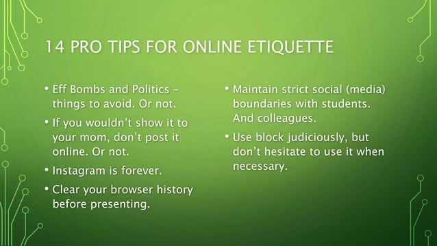 Effective Communications: Digital Literacy & Personal Etiquette | PPT