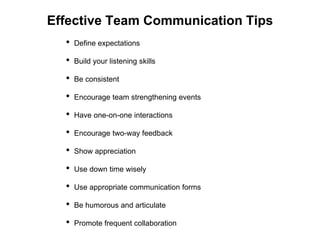 Effective Communications in the Workplace Amongst Teams | PPTX