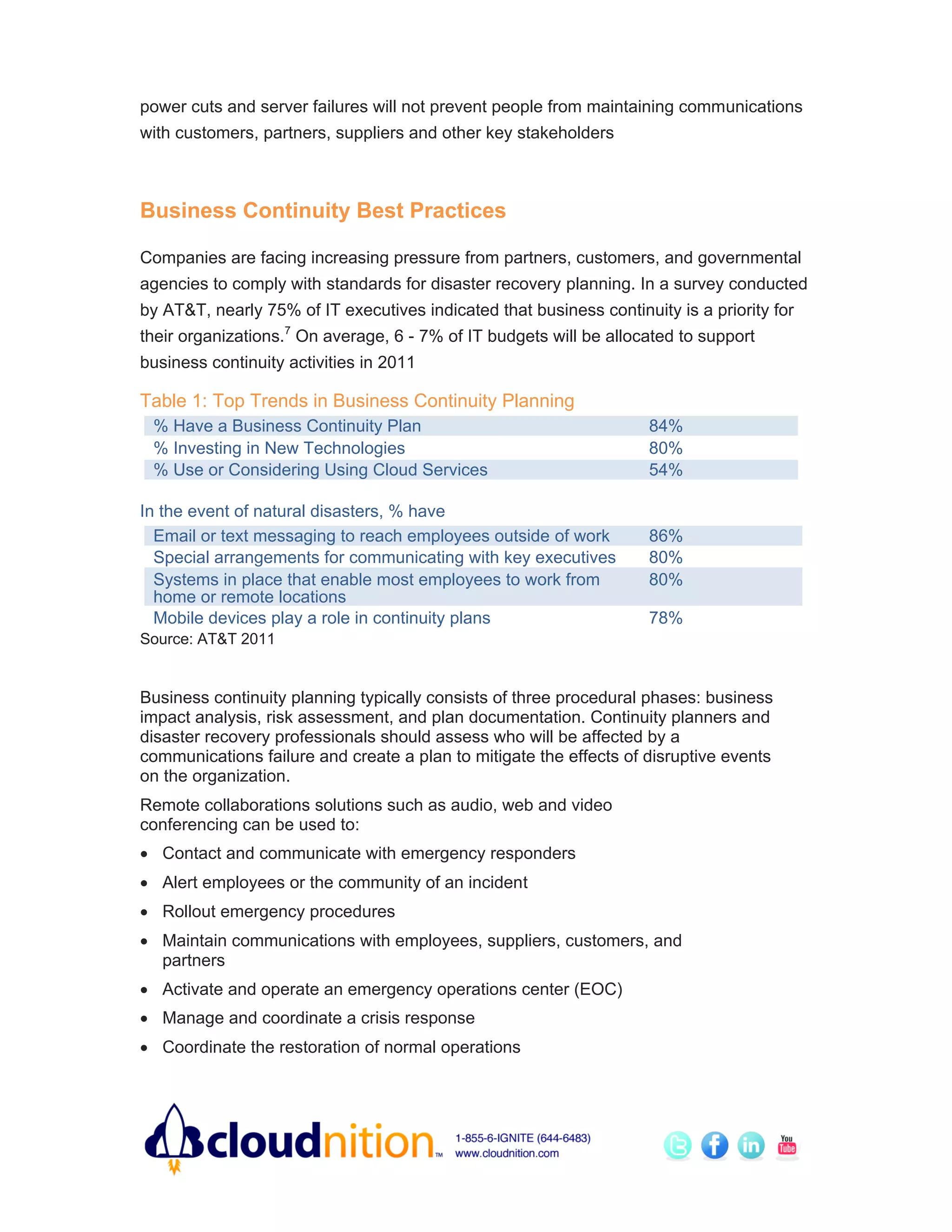 Effective Communications in Business Continuity Planning | PDF