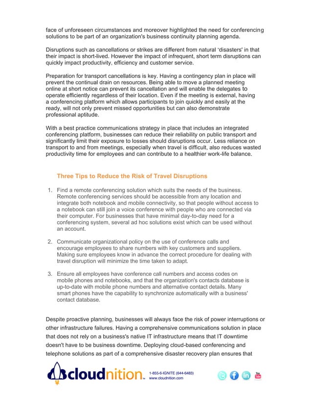 Effective Communications in Business Continuity Planning | PDF