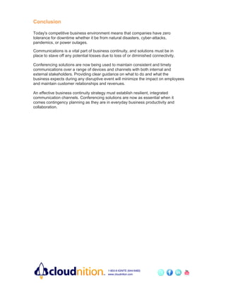 Effective Communications in Business Continuity Planning | PDF