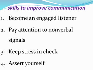 Effective communication skill in nursing practices | PPTX