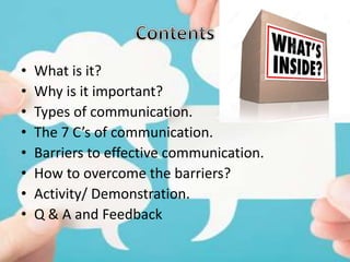 Effective communication skills | PPTX