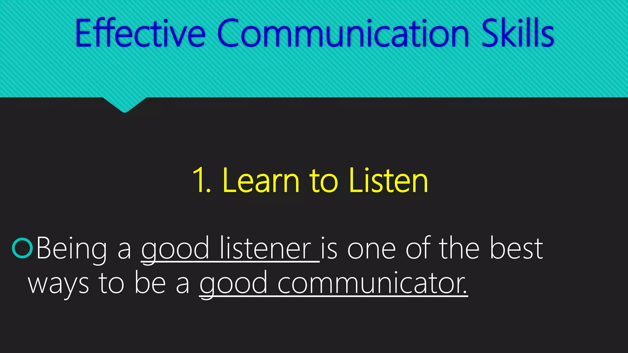 Effective communication skills | PPTX