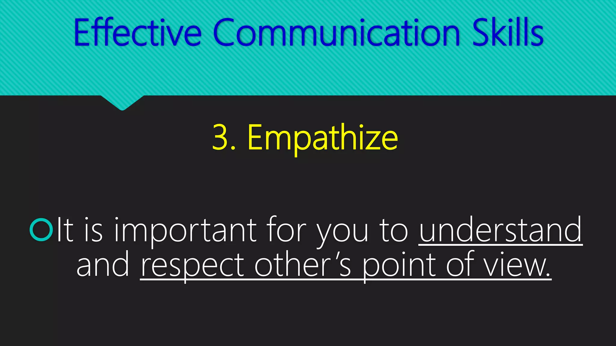 Effective communication skills | PPTX