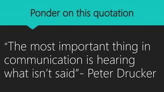 Effective communication skills | PPTX