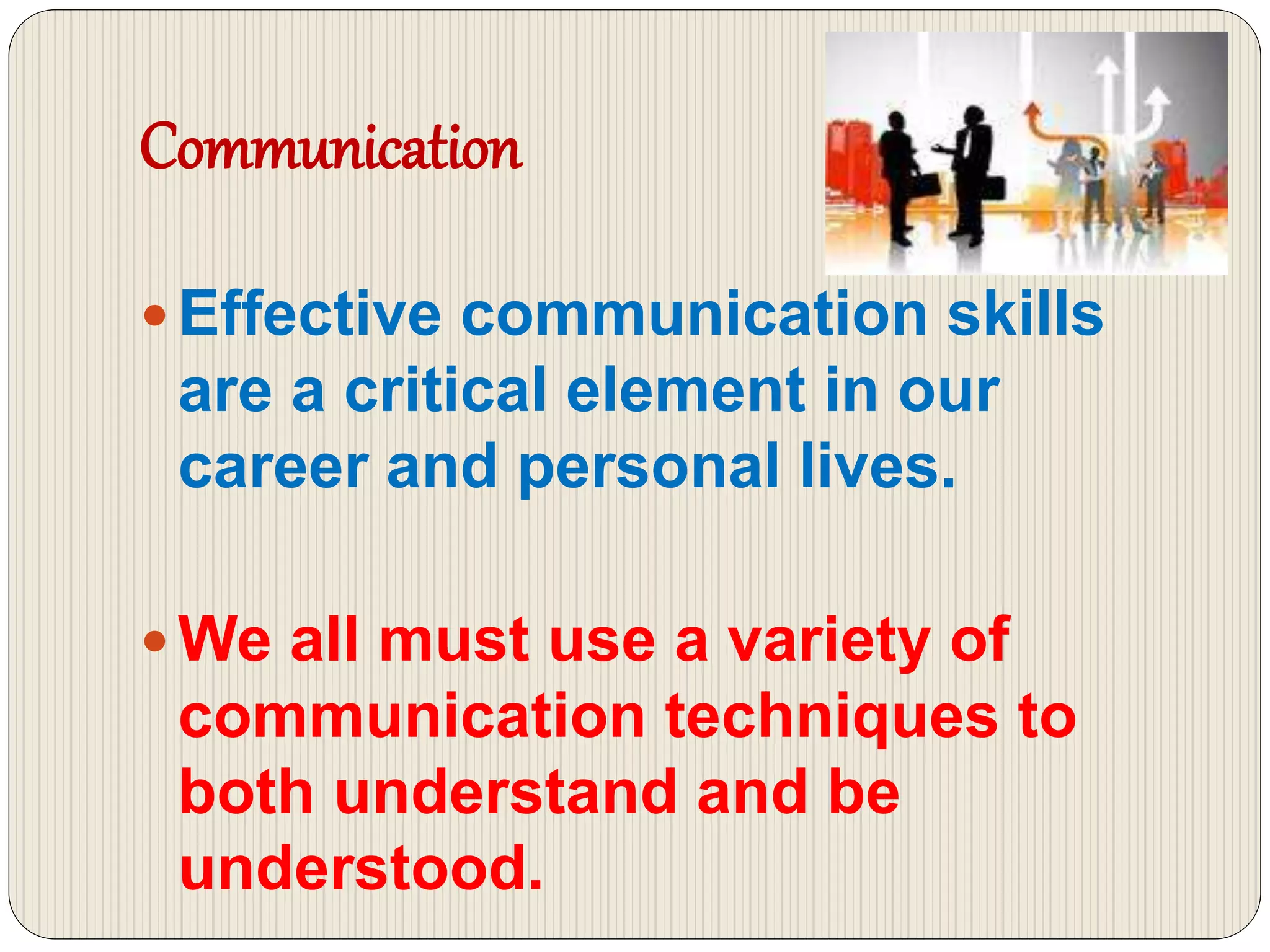 Effective communication skills ppt | PPTX | Career Advice | Careers