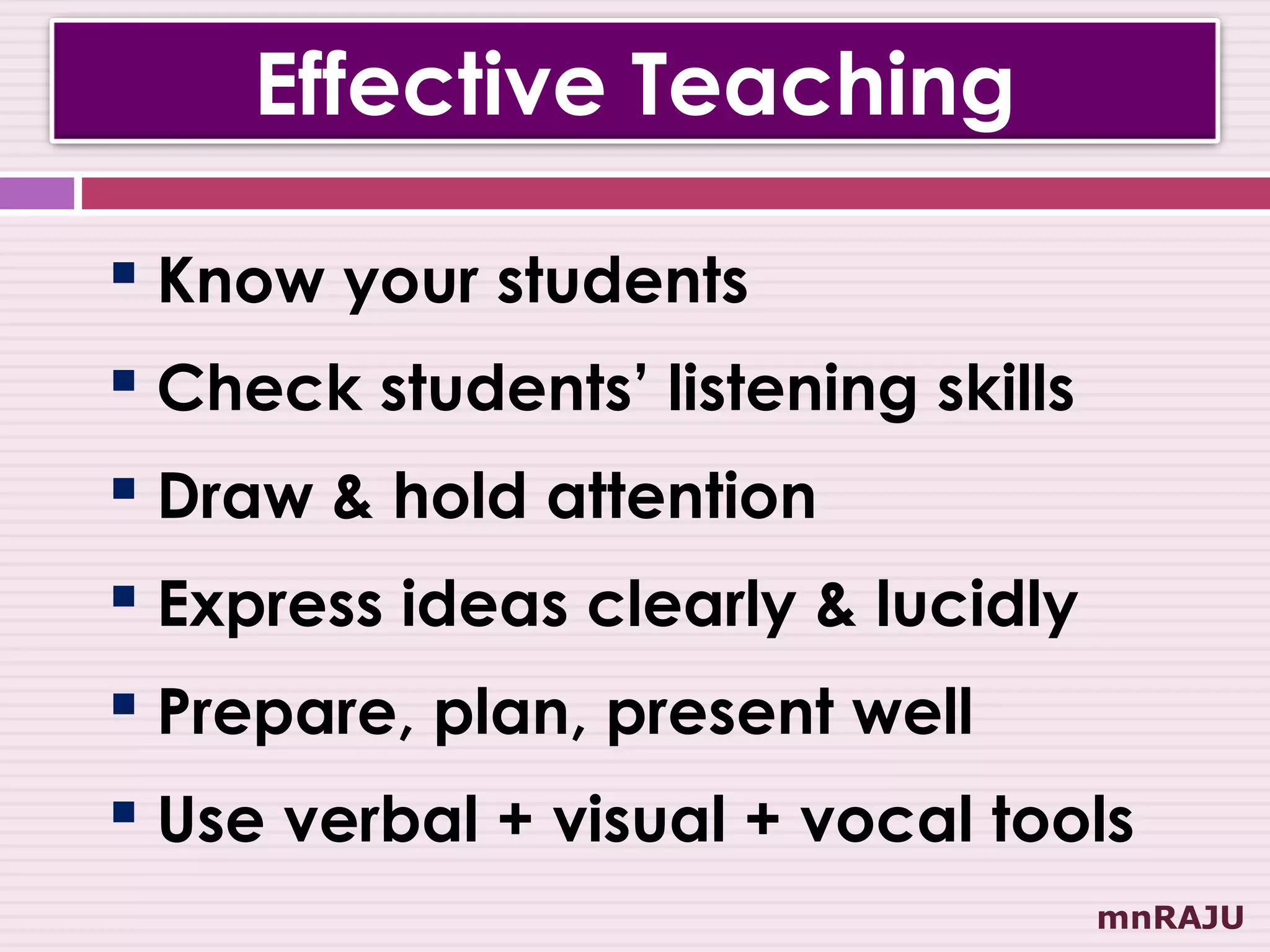Effective Communication Skills for Classroom | PPT