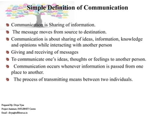 Effective communication skills for information professionals | PPTX