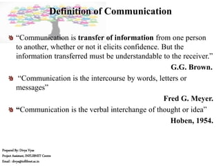 Effective communication skills for information professionals | PPTX