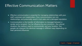 The Art of Effective Communication within an organization | PPT