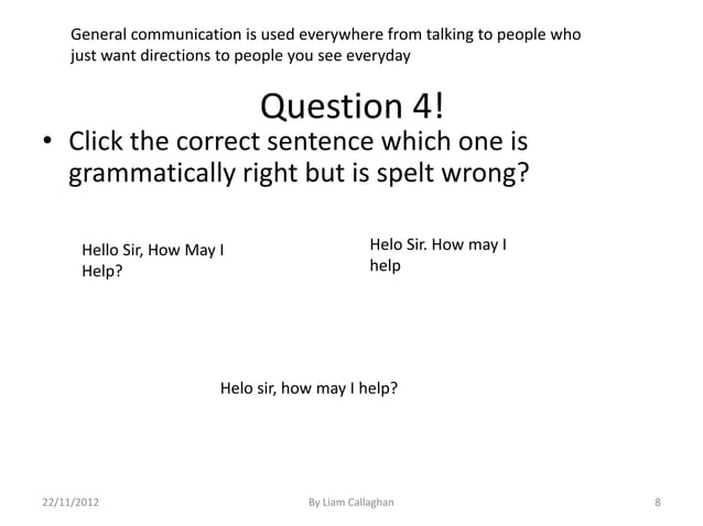Effective communications quiz | PPT