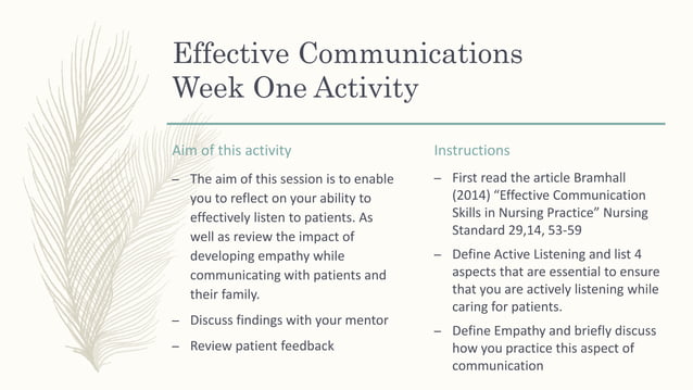 Effective Communications Sample Activity | PPT