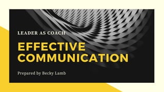 Effective communication training | PPTX