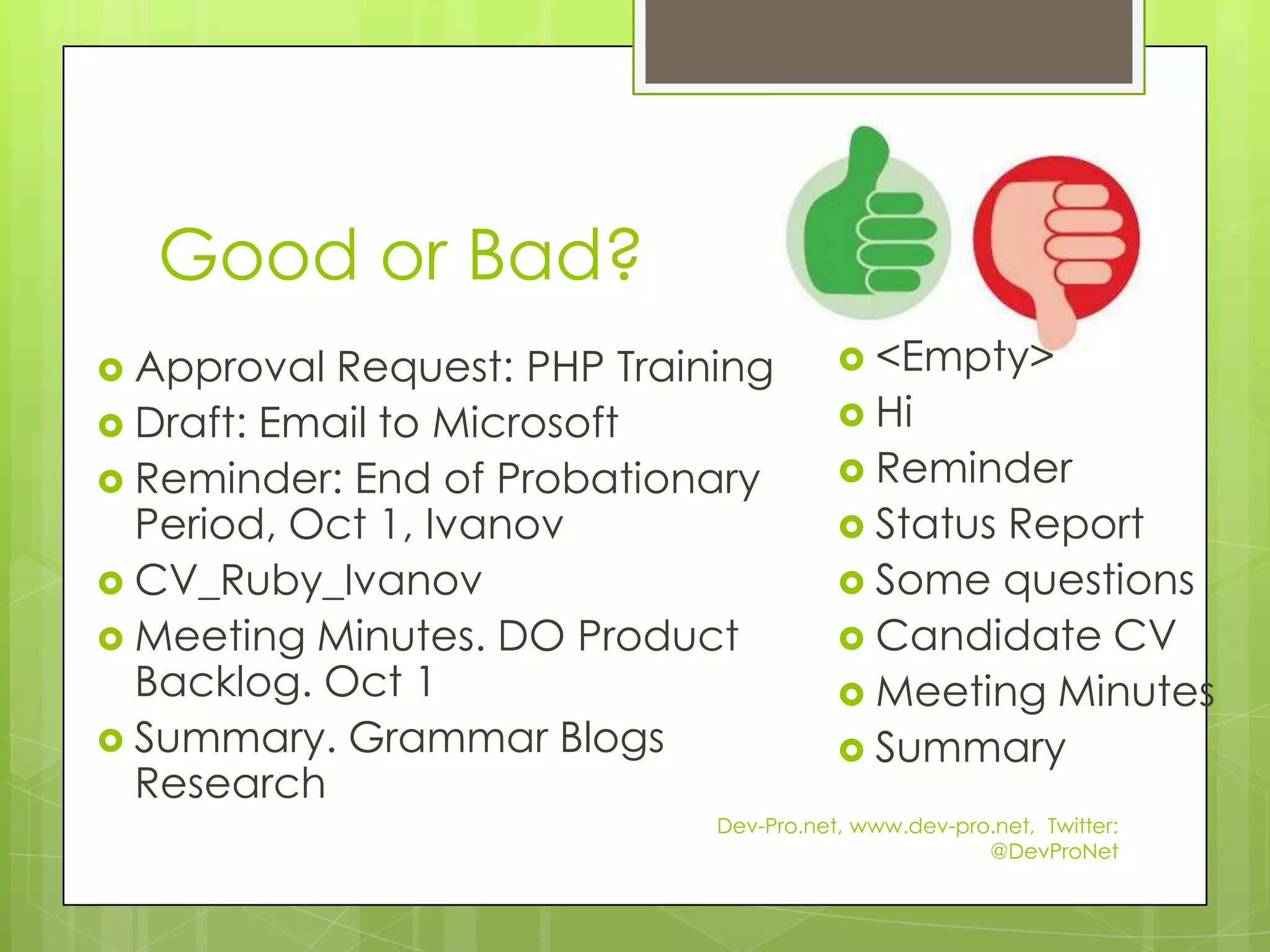 Effective communication via email | PPTX