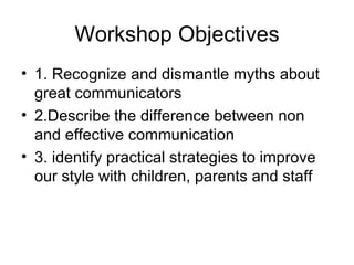 Effective communication workshop | PPT