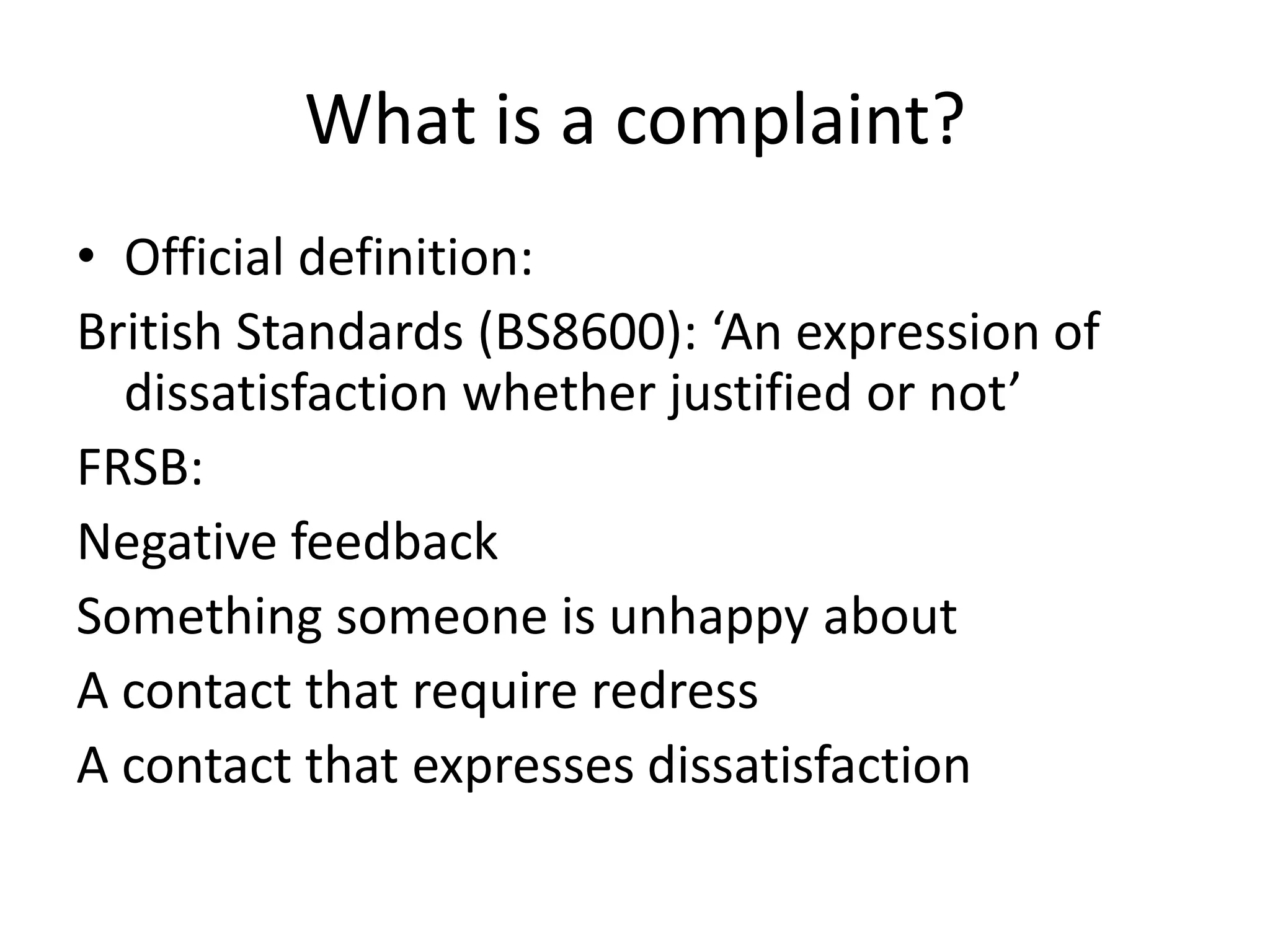 Effective complaint handling stephen haseltine - british heart ...