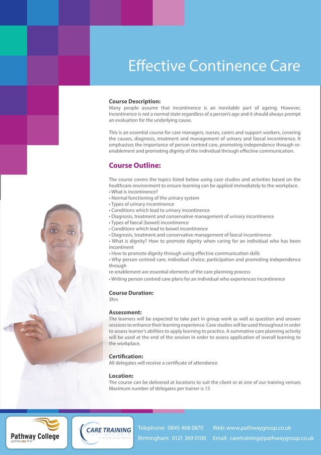 Effective Continence Care Training Course/Incontinence Training Course ...