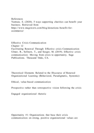 Effective Crisis CommunicationChapter 1 The Conceptual Foundat | DOCX