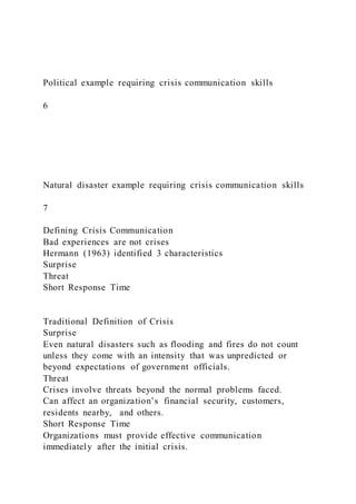Effective Crisis CommunicationChapter 5 – 10 Lessons on Managi | DOCX