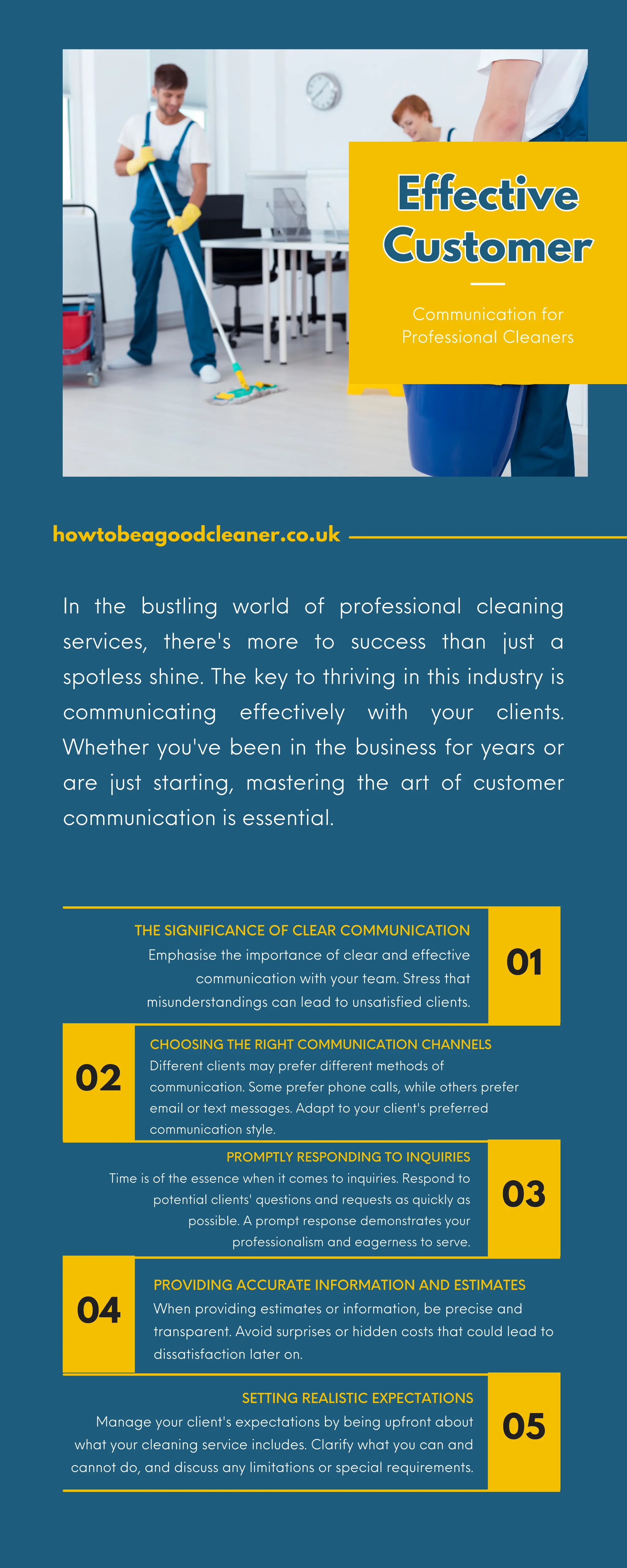 Effective Customer -Communication for Professional Cleaners | PDF