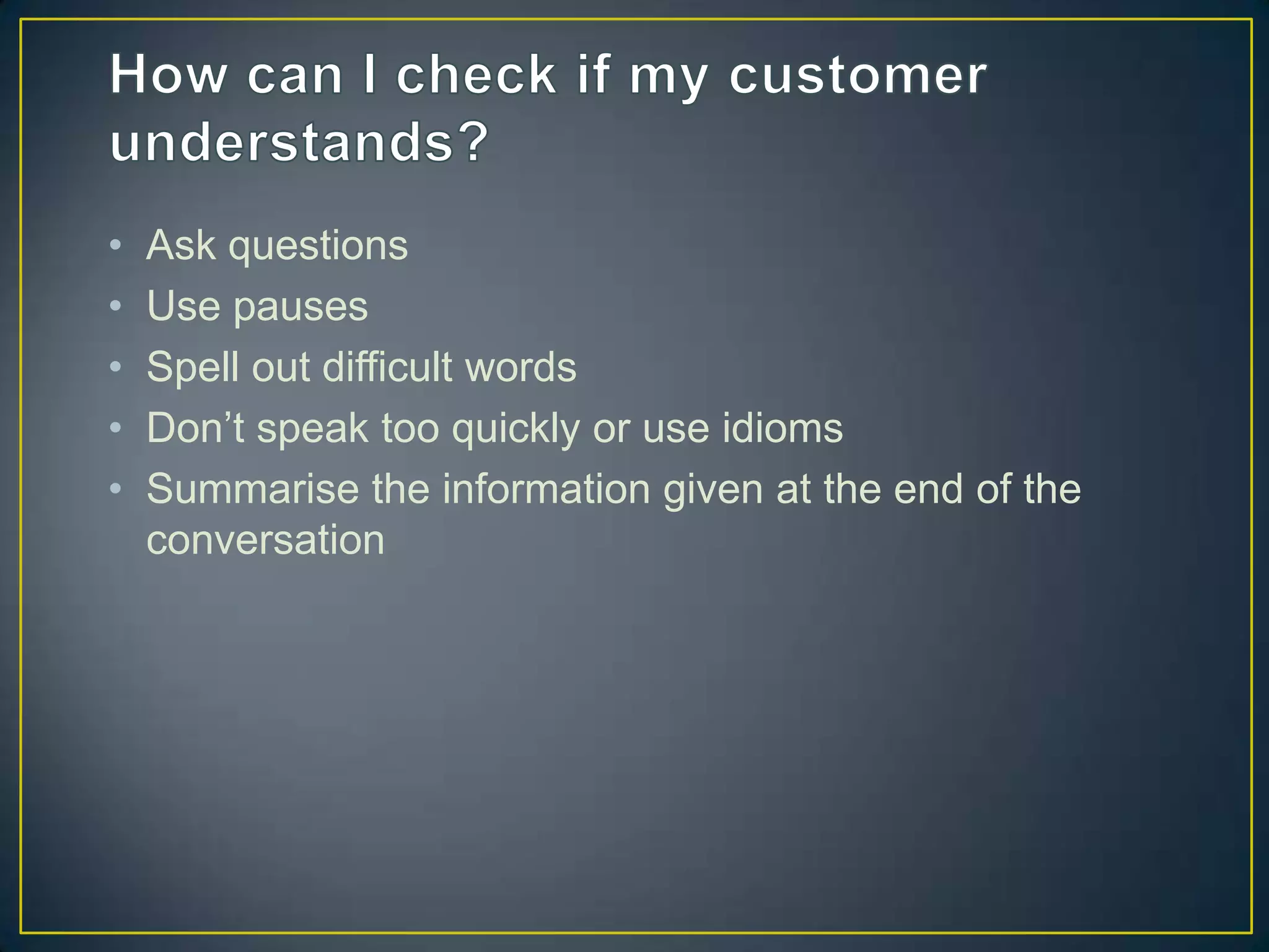 Effective Customer Communication Skills | PPTX