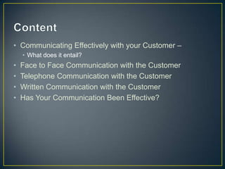 Effective Customer Communication Skills | PPTX