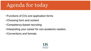 Effective CVs and Applications for Researchers | PPT