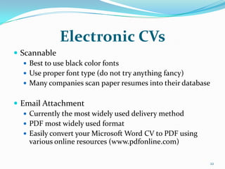 Effective cv writing | PPTX