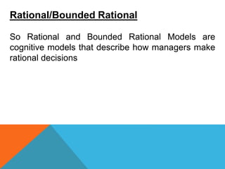 EFFECTIVE BUSINESS DECISION MAKING CONCEPTS AND PROCESS | PPT