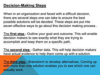 EFFECTIVE BUSINESS DECISION MAKING CONCEPTS AND PROCESS | PPTX