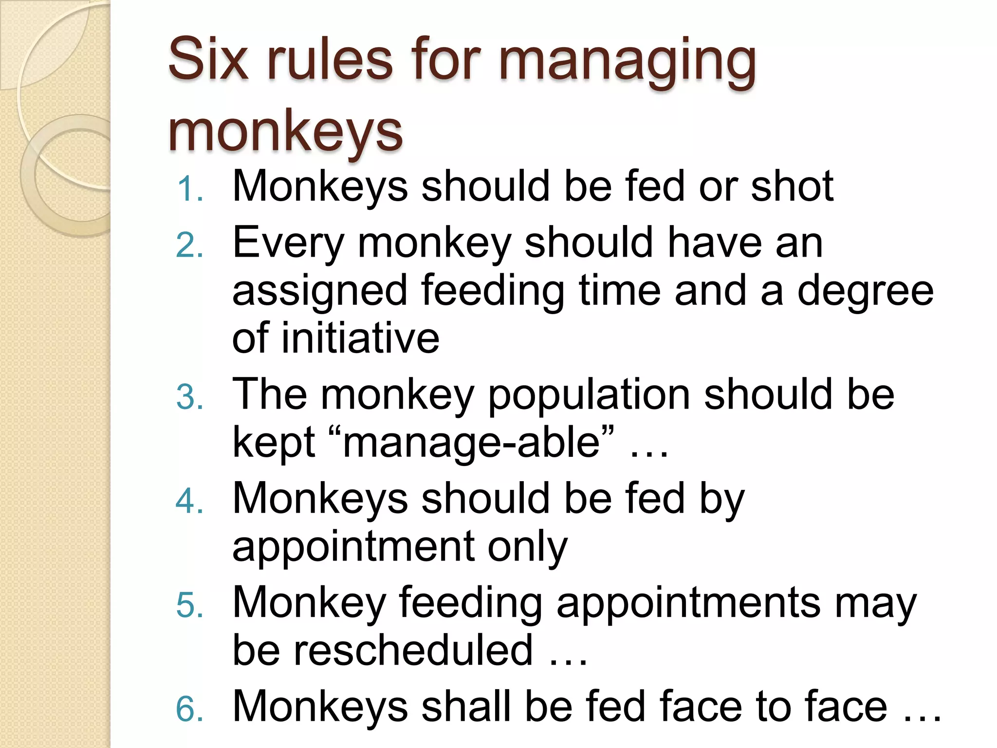 Effective delegation and monkey management | PDF