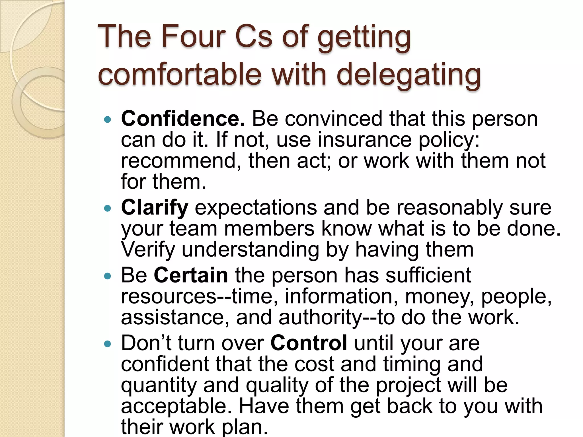 Effective delegation and monkey management | PDF