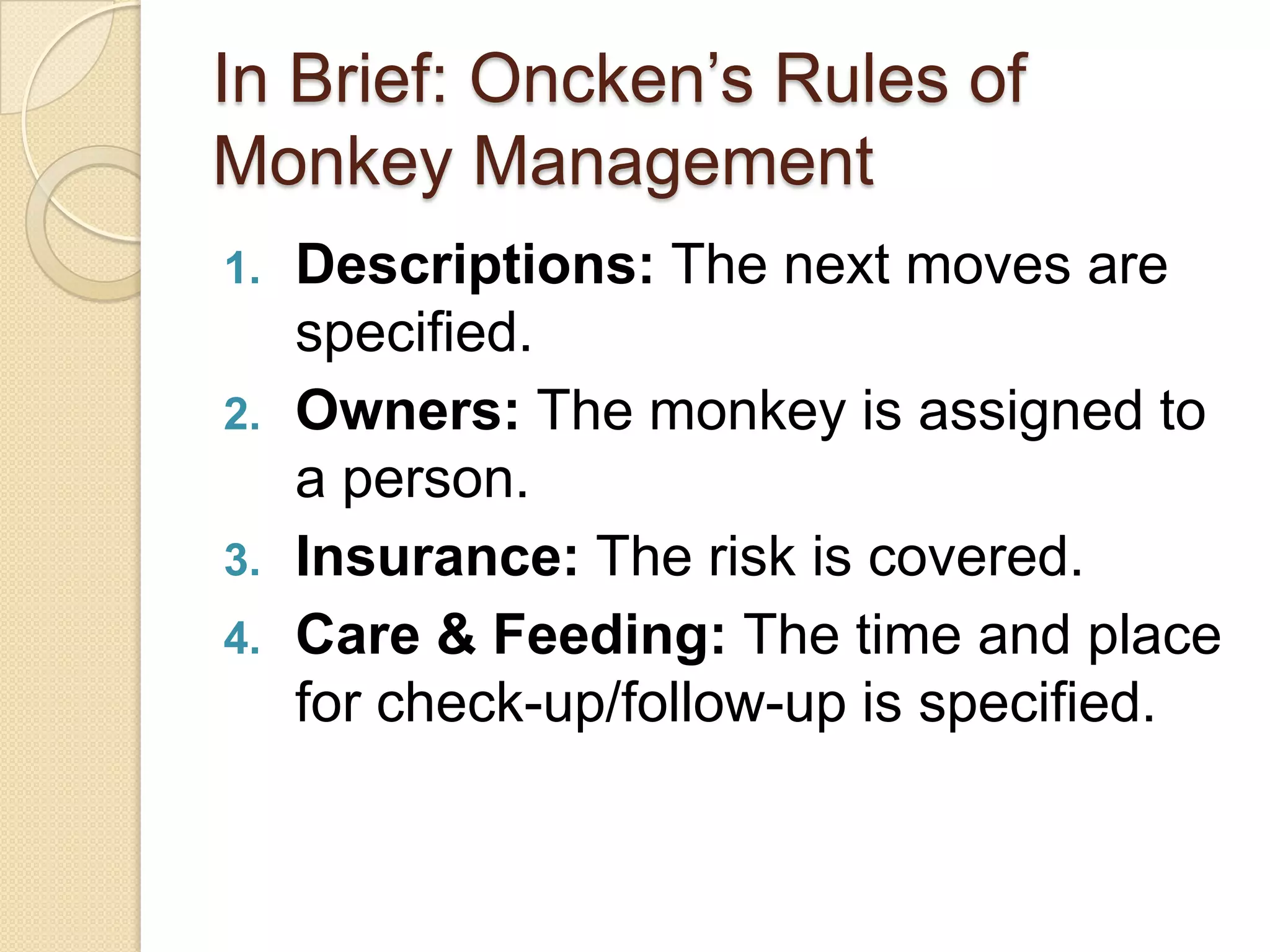 Effective delegation and monkey management | PDF